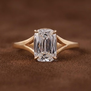 Lab Grown Diamond Engagement Ring, Ashoka Criss Cut, Split Shank ...