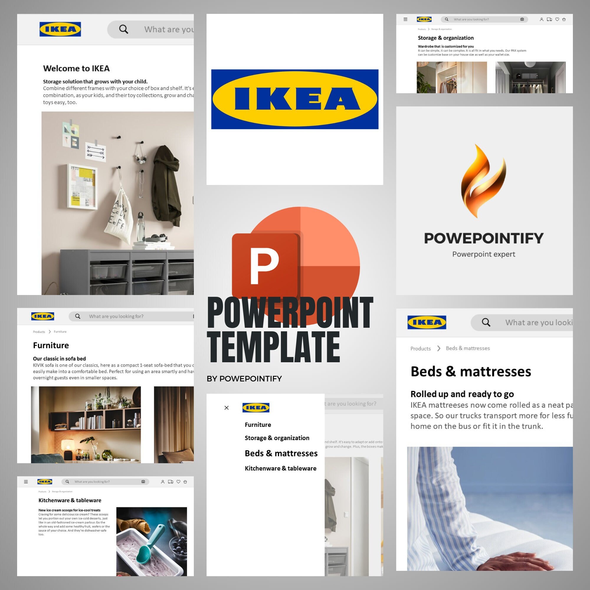 Powerpoint Template IKEA Mouseover - Etsy