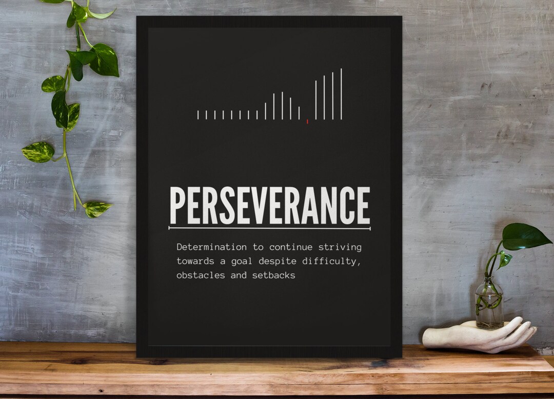 Perseverance Digital Download With Black Background, Inspirational ...