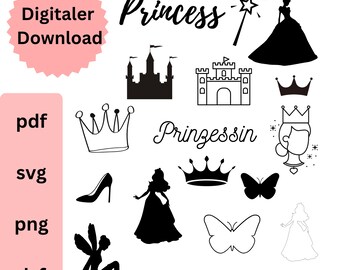 Princess Outline Svg Brave Svg Princess Png Princess - Etsy