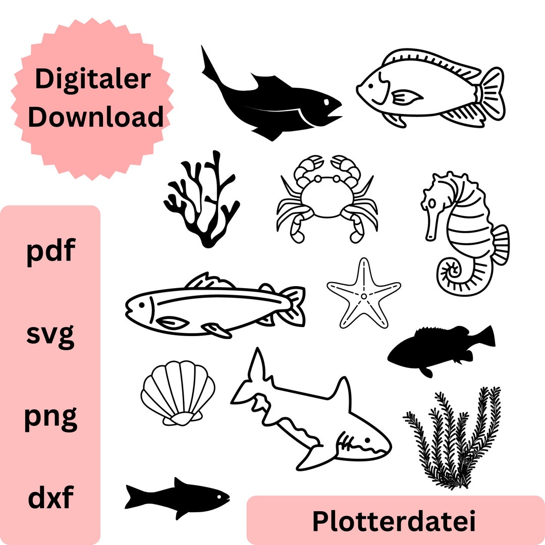 Plotter File Fish Digital Download - Etsy