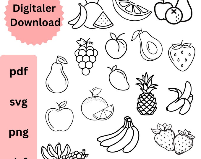 Plotter File Fruit Digital Download - Etsy