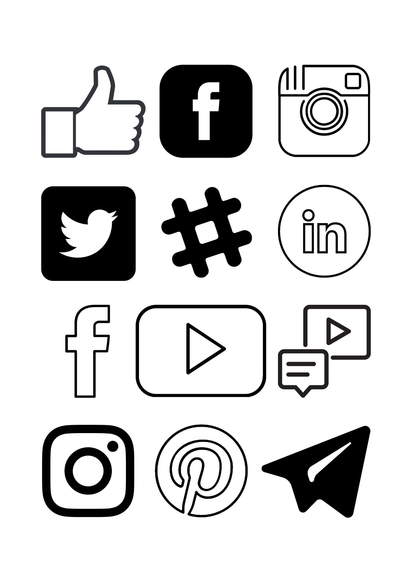 Plotter File Social Media Digital Download - Etsy