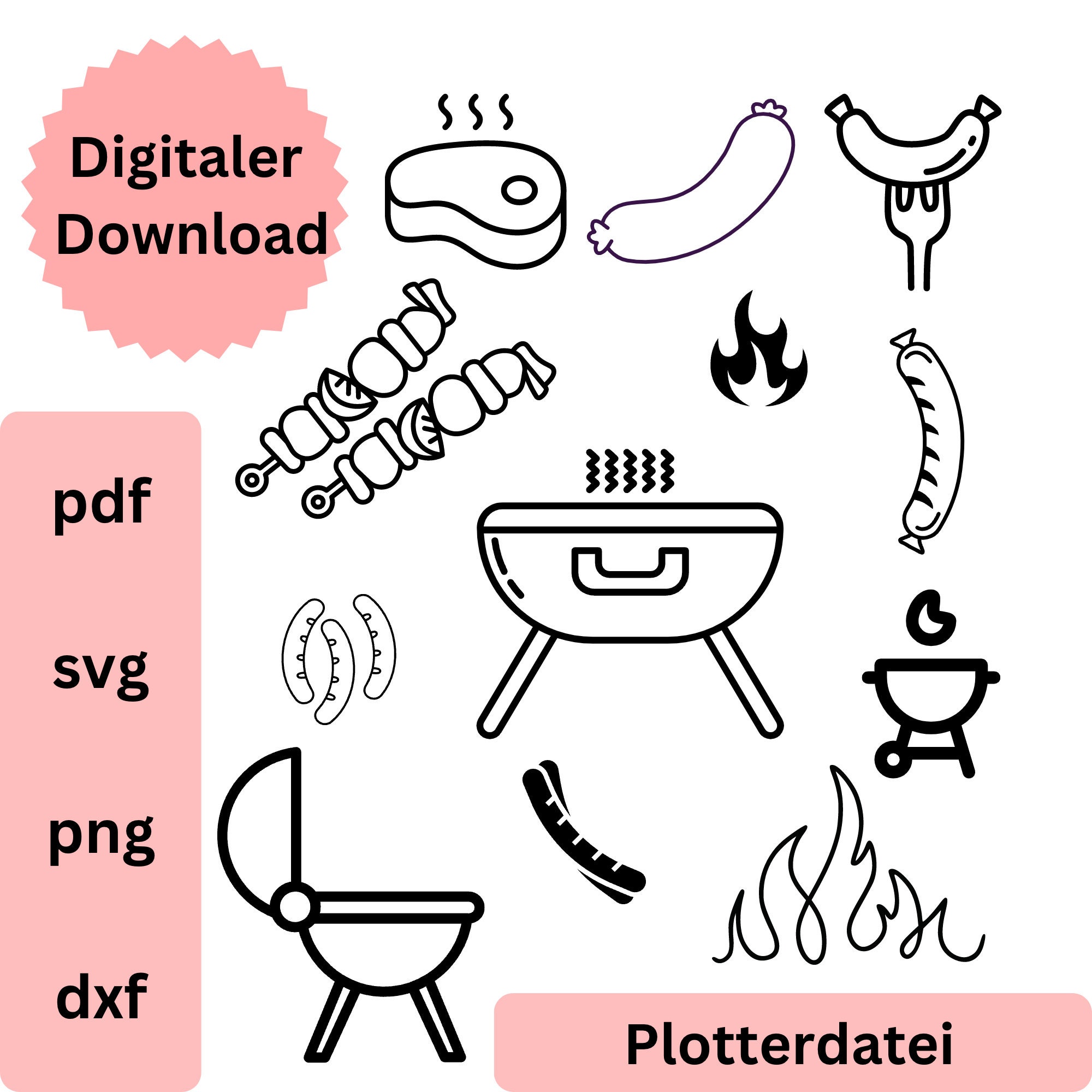 Plotterdatei Grillen Digitaler Download - Etsy.de