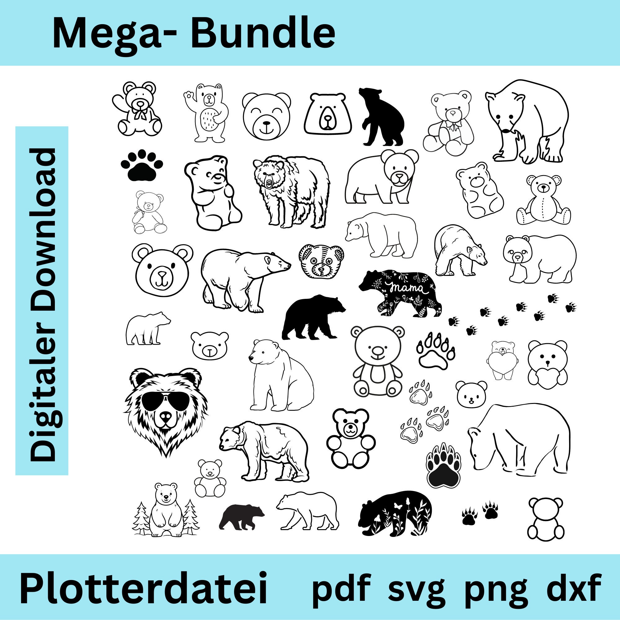 Mega Bundle Plotter File Teddy & Bears - Etsy