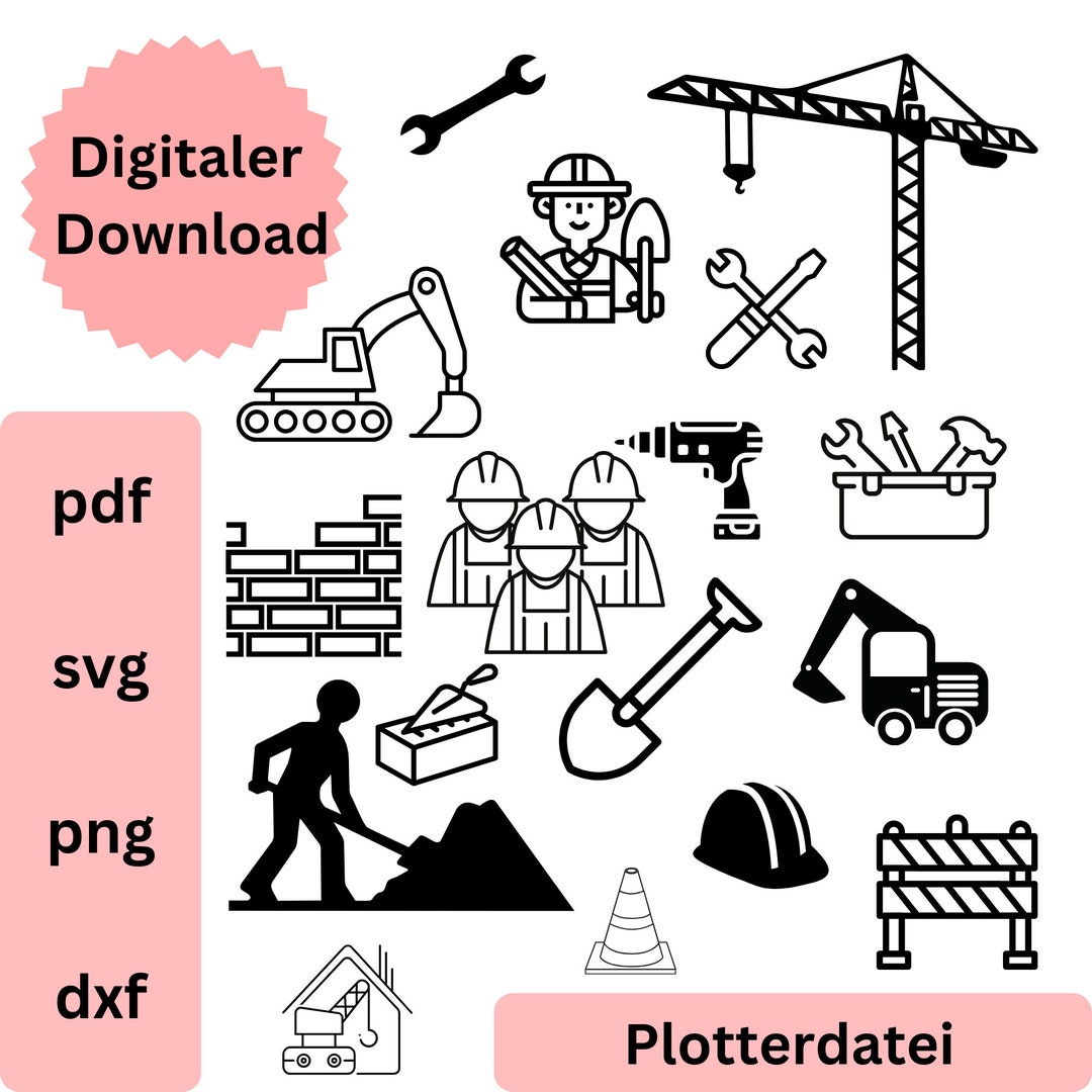 Plotter File Construction Site Digital Download - Etsy