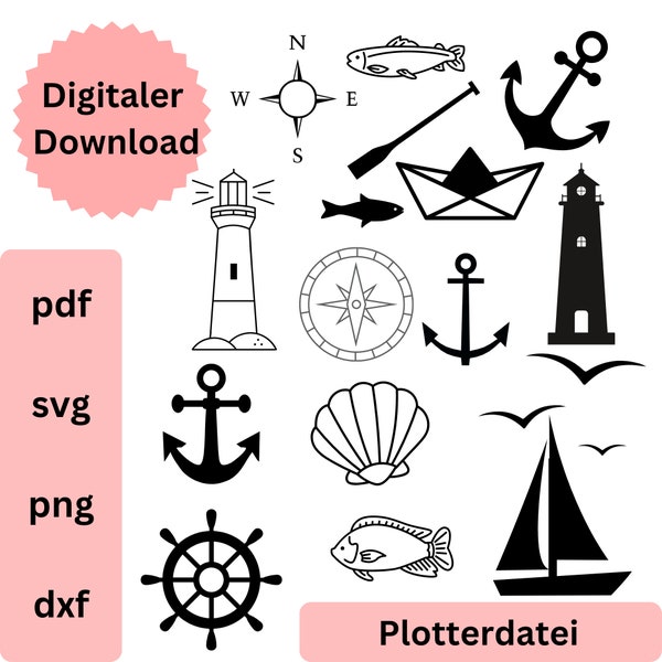 Plotterdatei maritim - Etsy.de