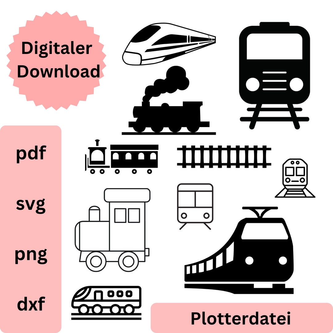 Plotter File Railway & Trains Digital Download - Etsy