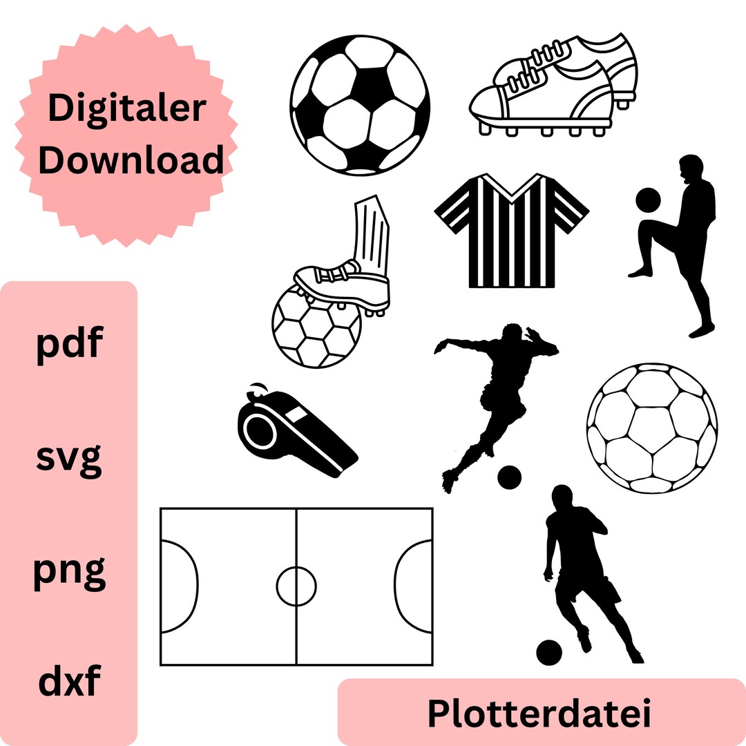 Plotter File Football Digital Download - Etsy