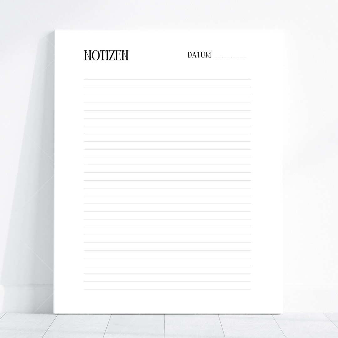 Notes Blank Notebook Template to Print Out Yourself - Etsy
