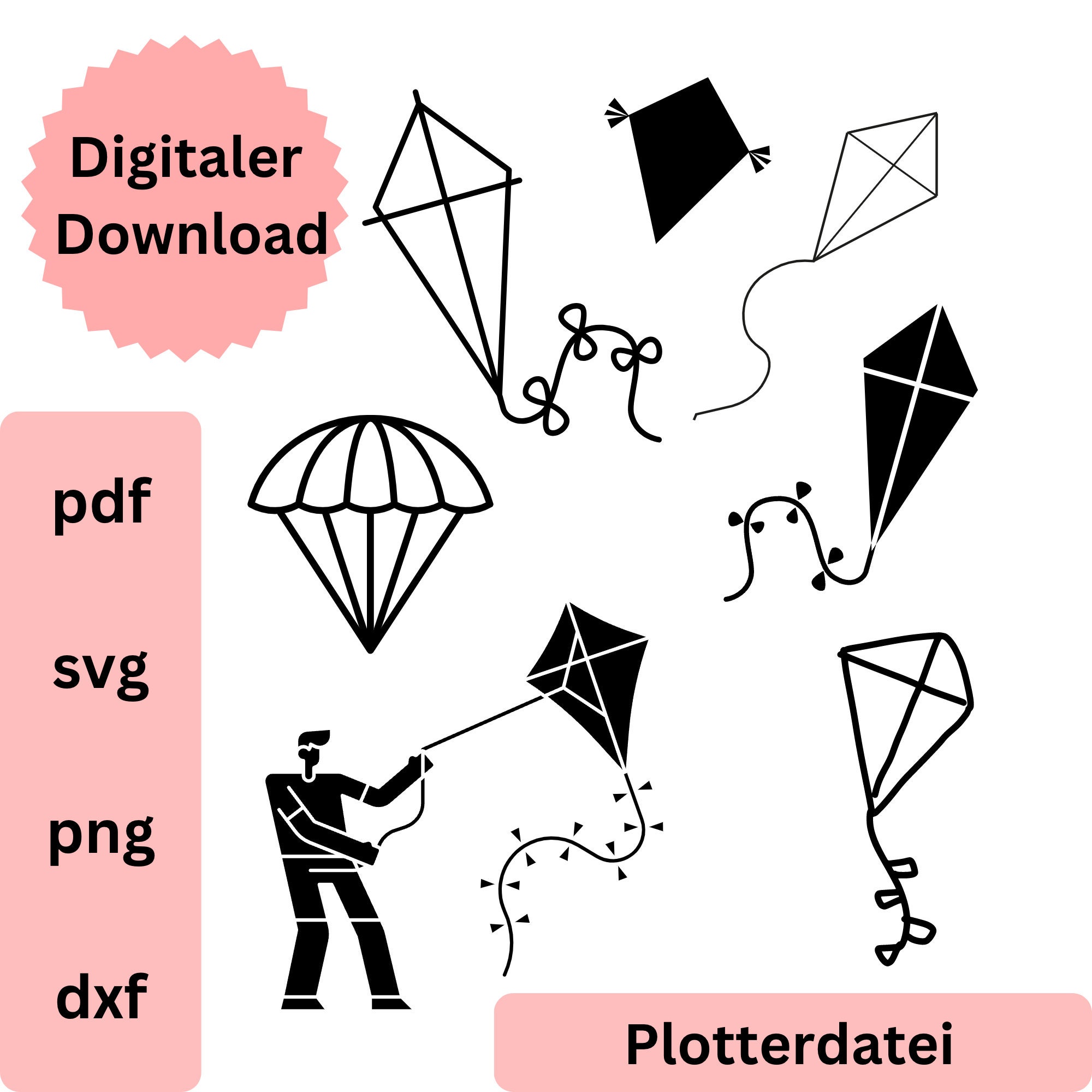 Plotterdatei Drachen steigen Digitaler Download - Etsy.de