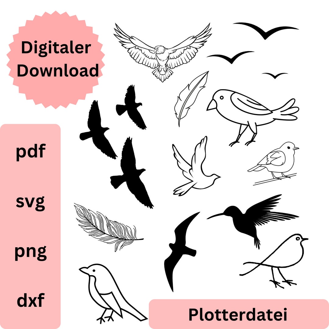 Plotter File Birds Digital Download - Etsy