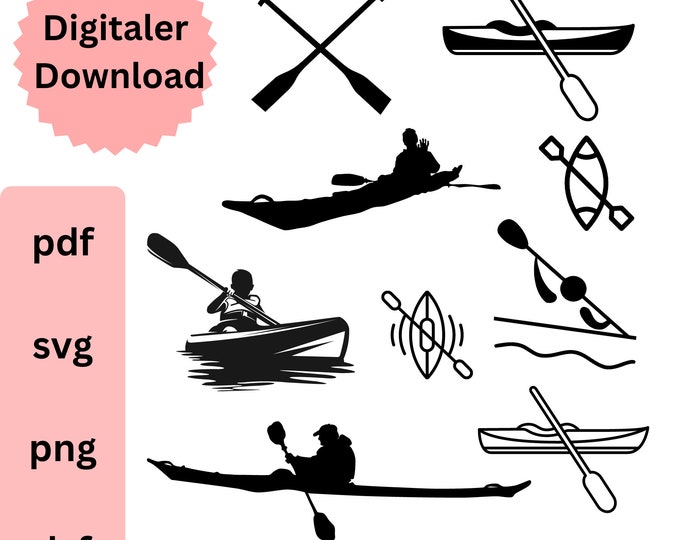 Plotter File Canoe & Kayak Digital Download - Etsy