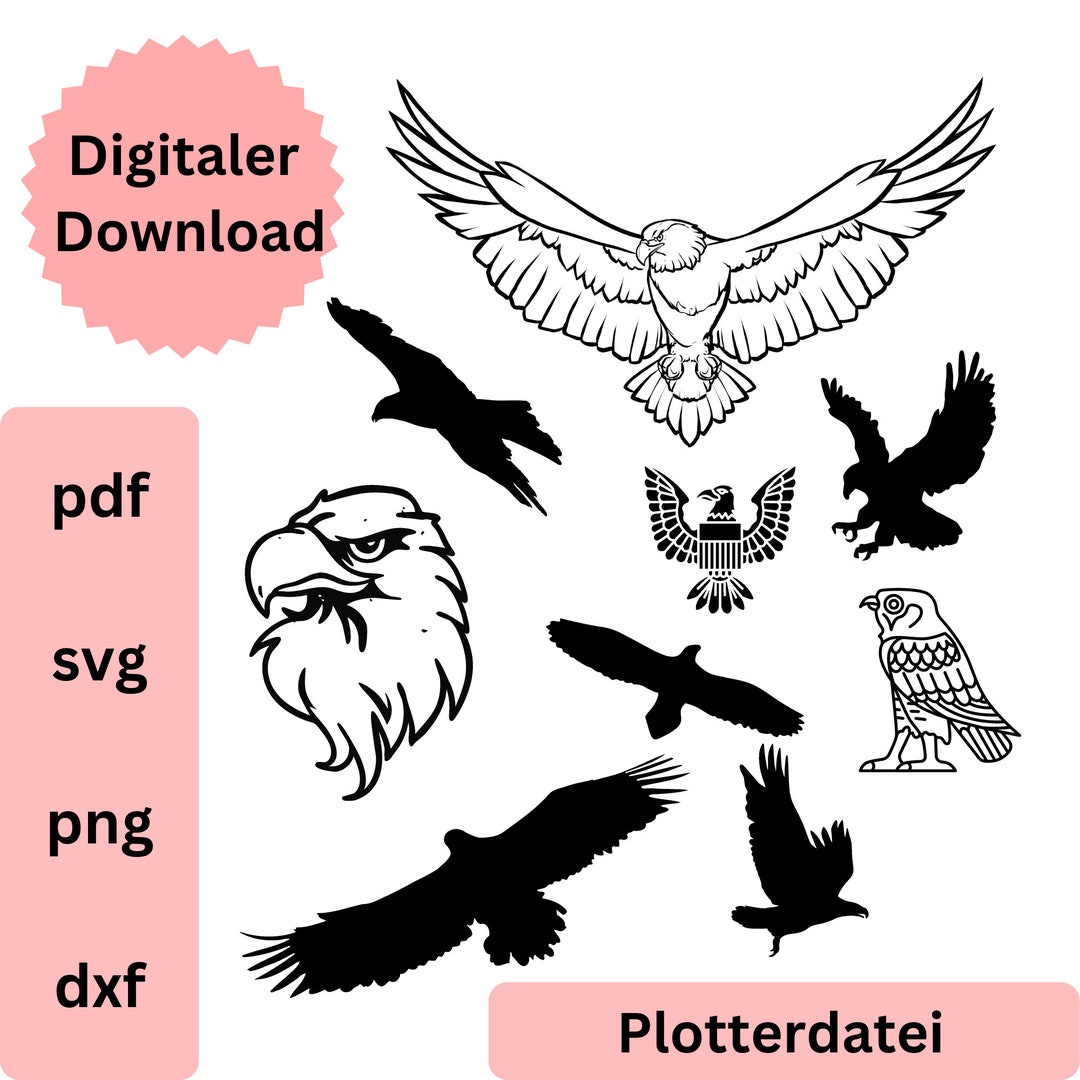 Plotter File Eagle Digital Download - Etsy