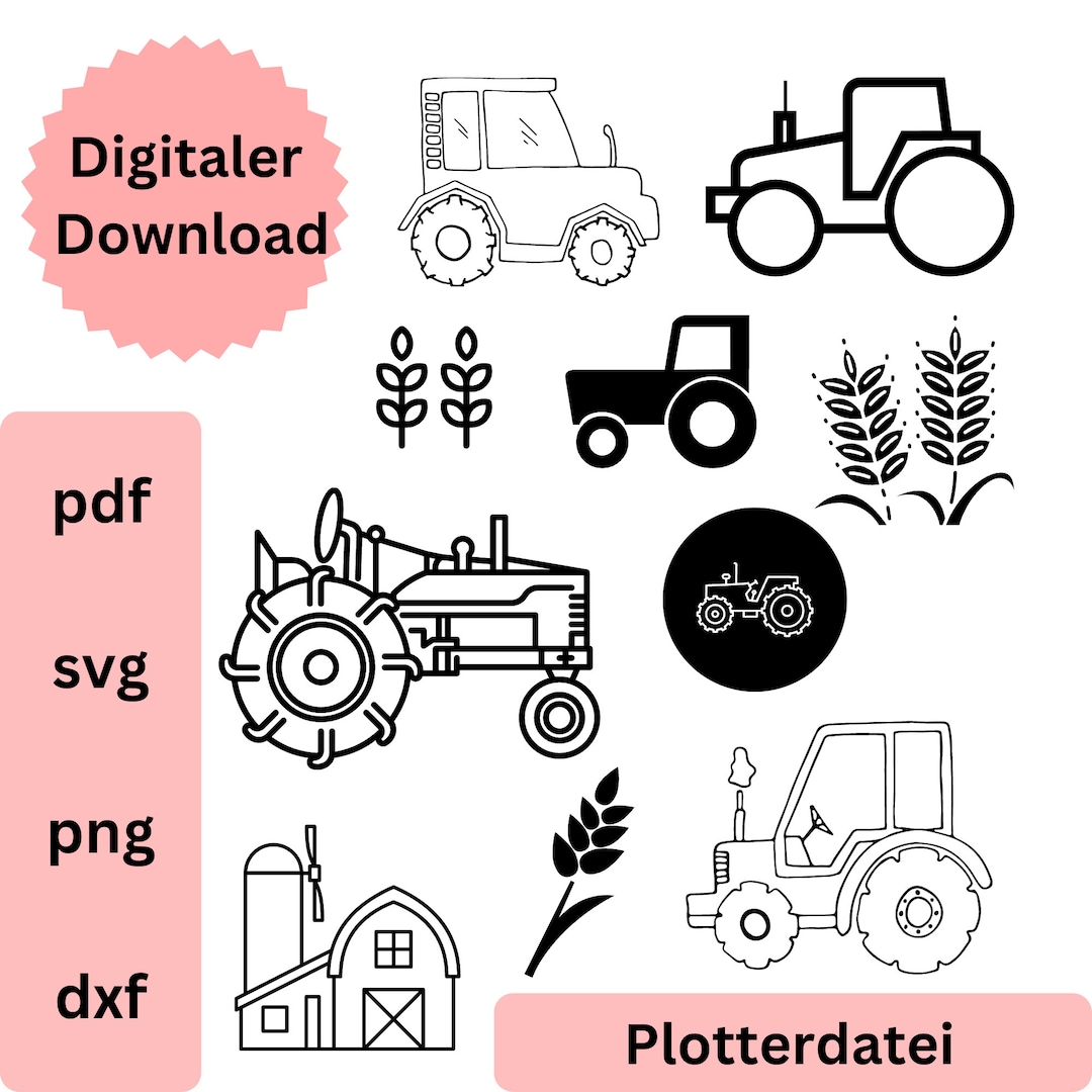 Plotterdatei Trecker & Landwirtschaft Digitaler Download - Etsy