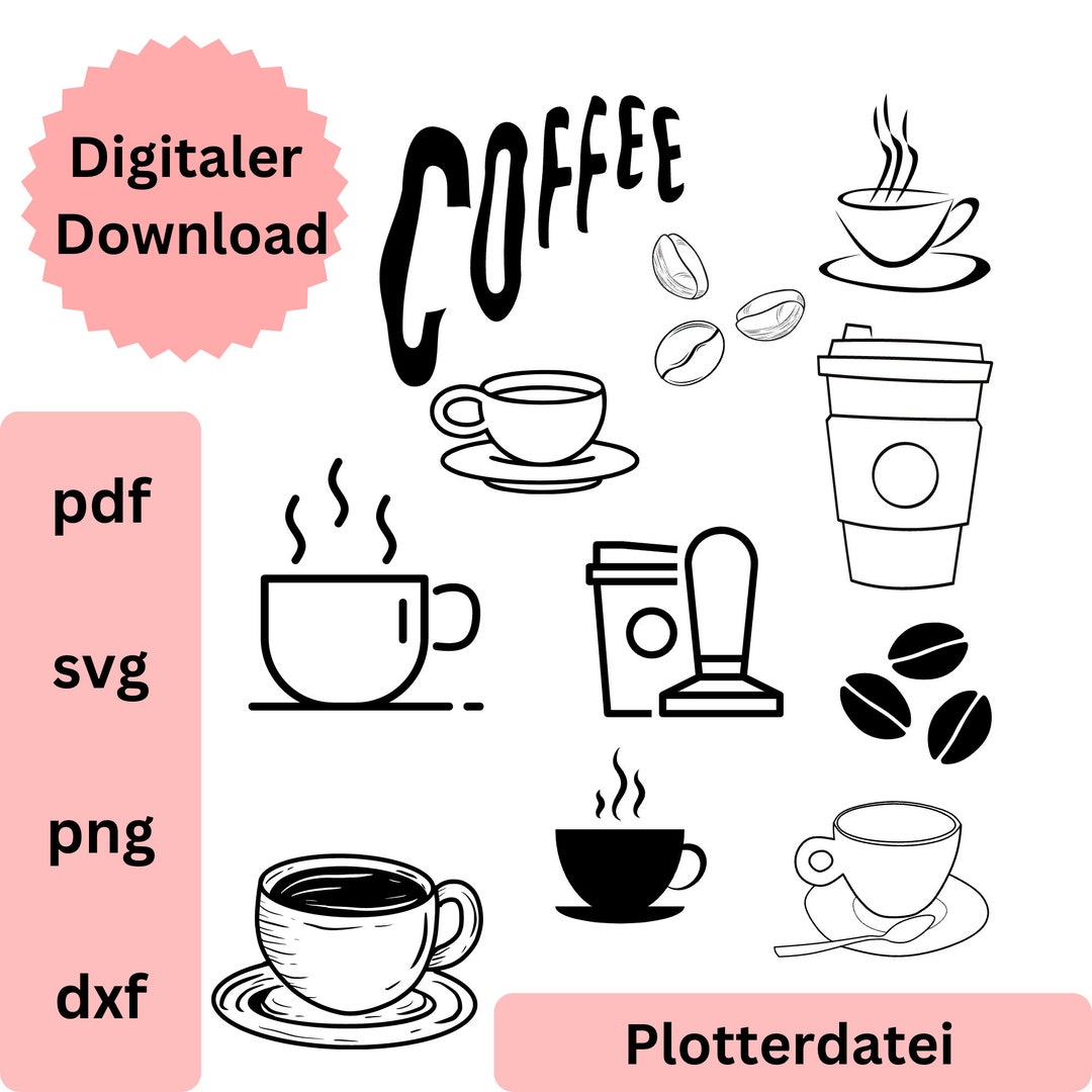 Plotter File Coffee Digital Download - Etsy
