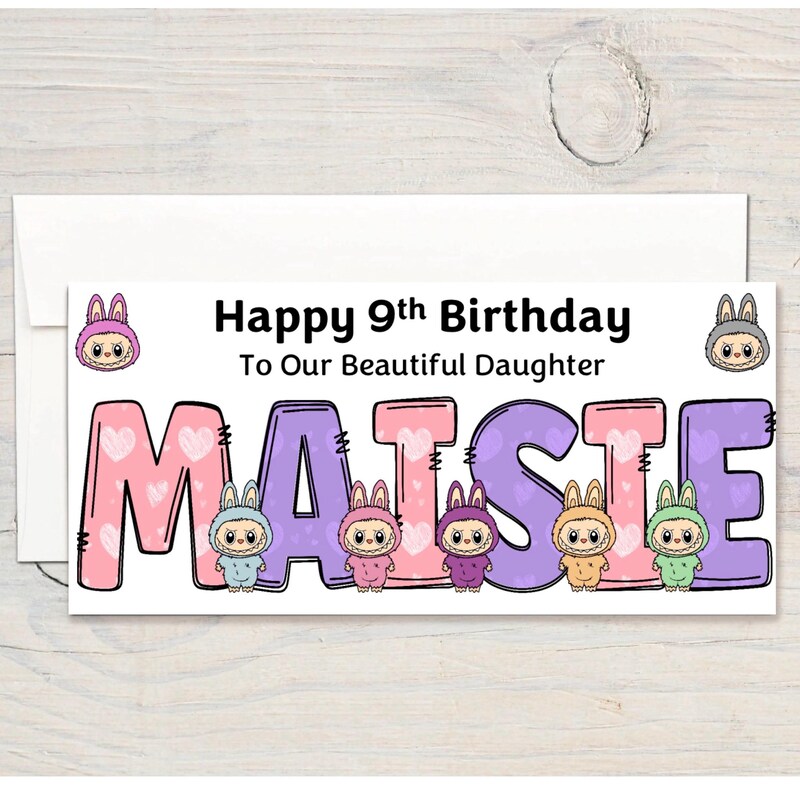 Labubu Personalised Cards - Etsy UK