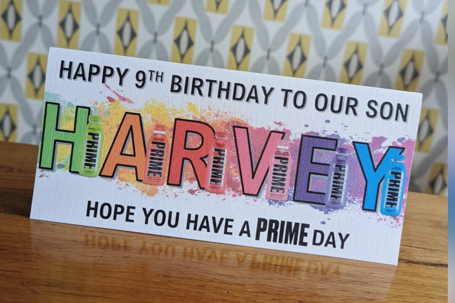 Personalised Prime Birthday Card Prime Hydration Birthday - Etsy UK