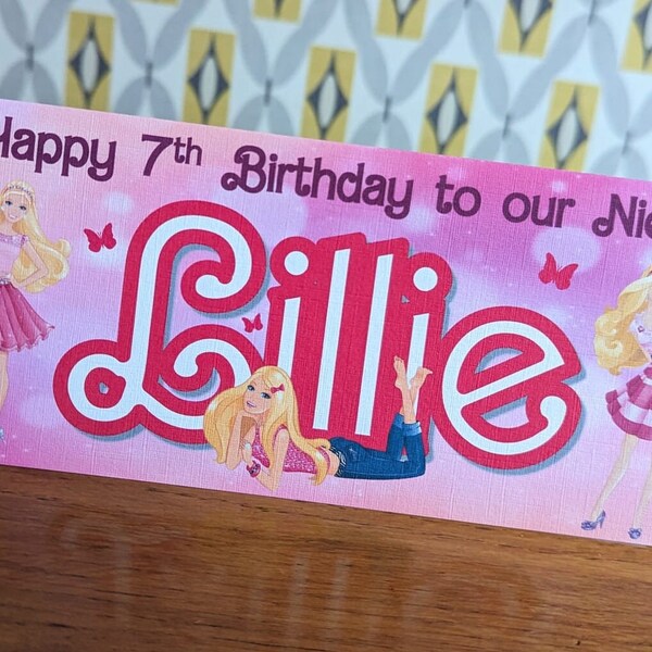 Barbie Birthday Card - Etsy UK