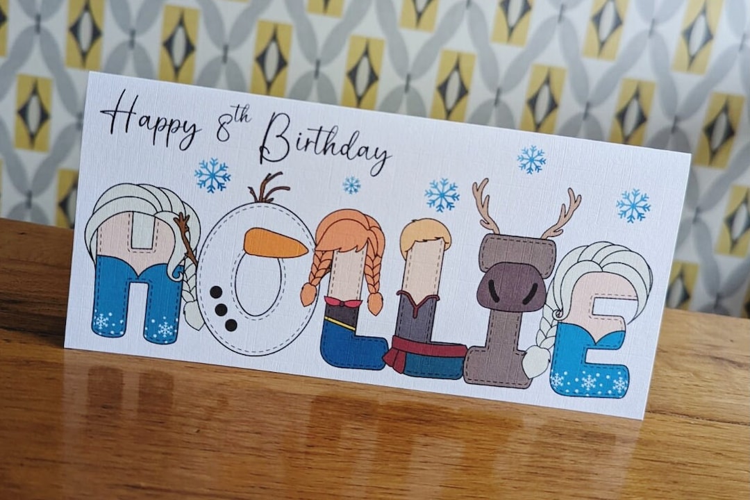 Personalised Frozen Ice Birthday Card, Frozen Water Birthday Card, Ice ...
