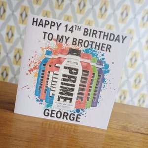 Personalised Prime Birthday Card , Prime Hydration Birthday Card ...