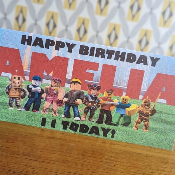 Roblox Birthday Card - Etsy UK