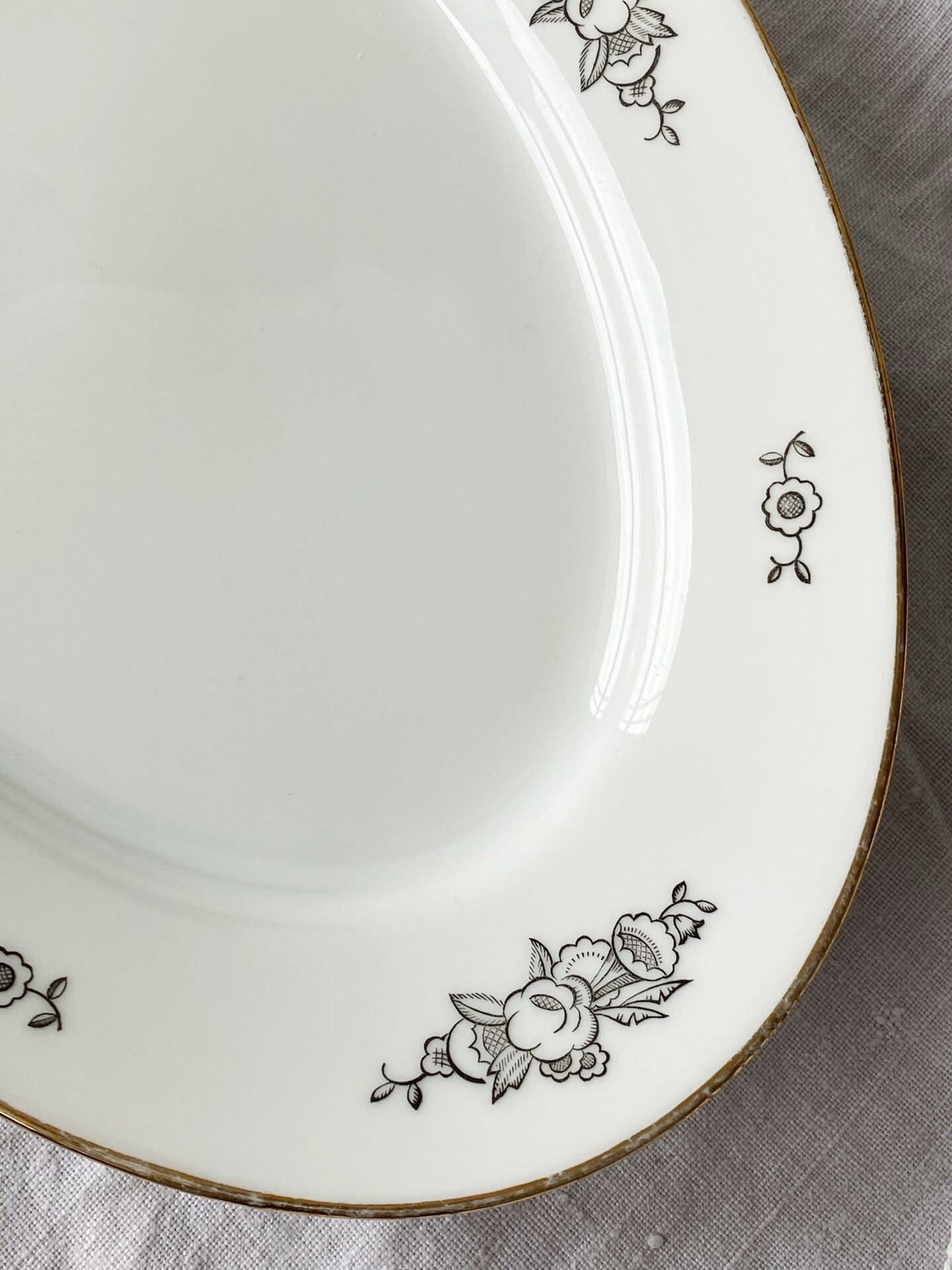 Vintage 1930s Art Deco Porcelain Serving Plate From Lidkoping Sweden ...