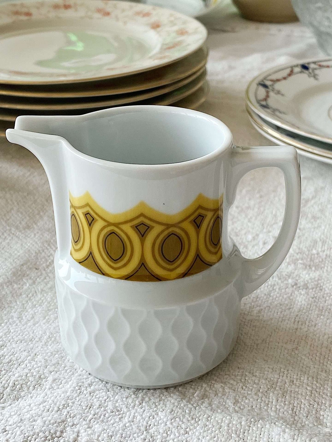 Vintage Mid Century 60s OP ART Porcelain Cream Pitcher From SCHIRNDING ...