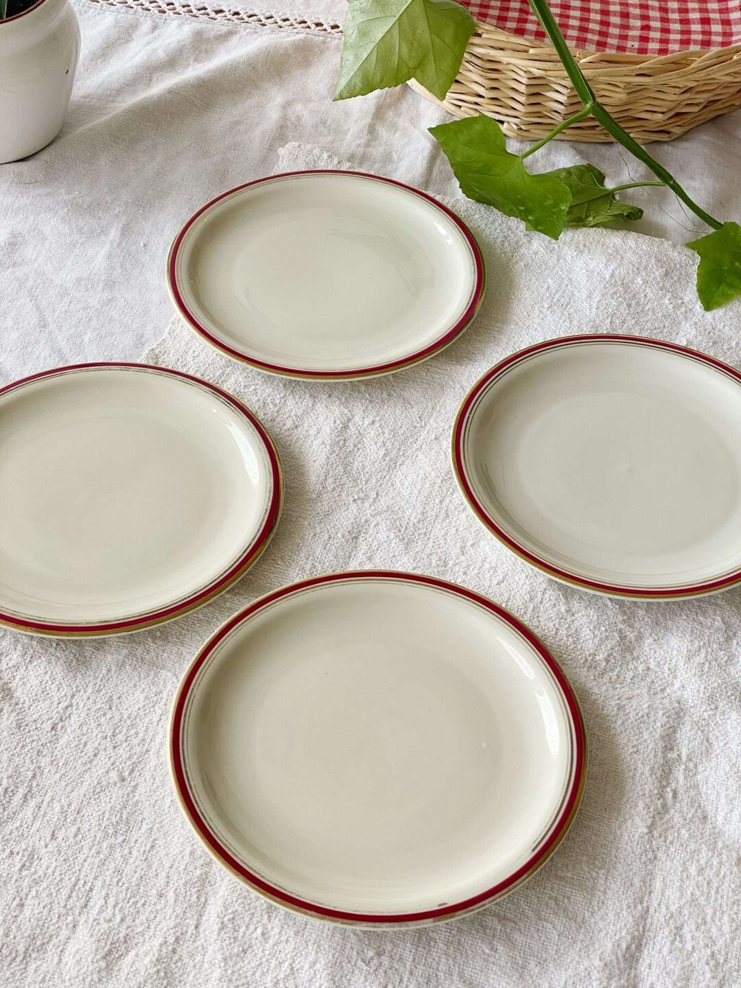 Set of 4 Vintage 40s Post-war Porcelain Dessert Plates From Krautheim ...