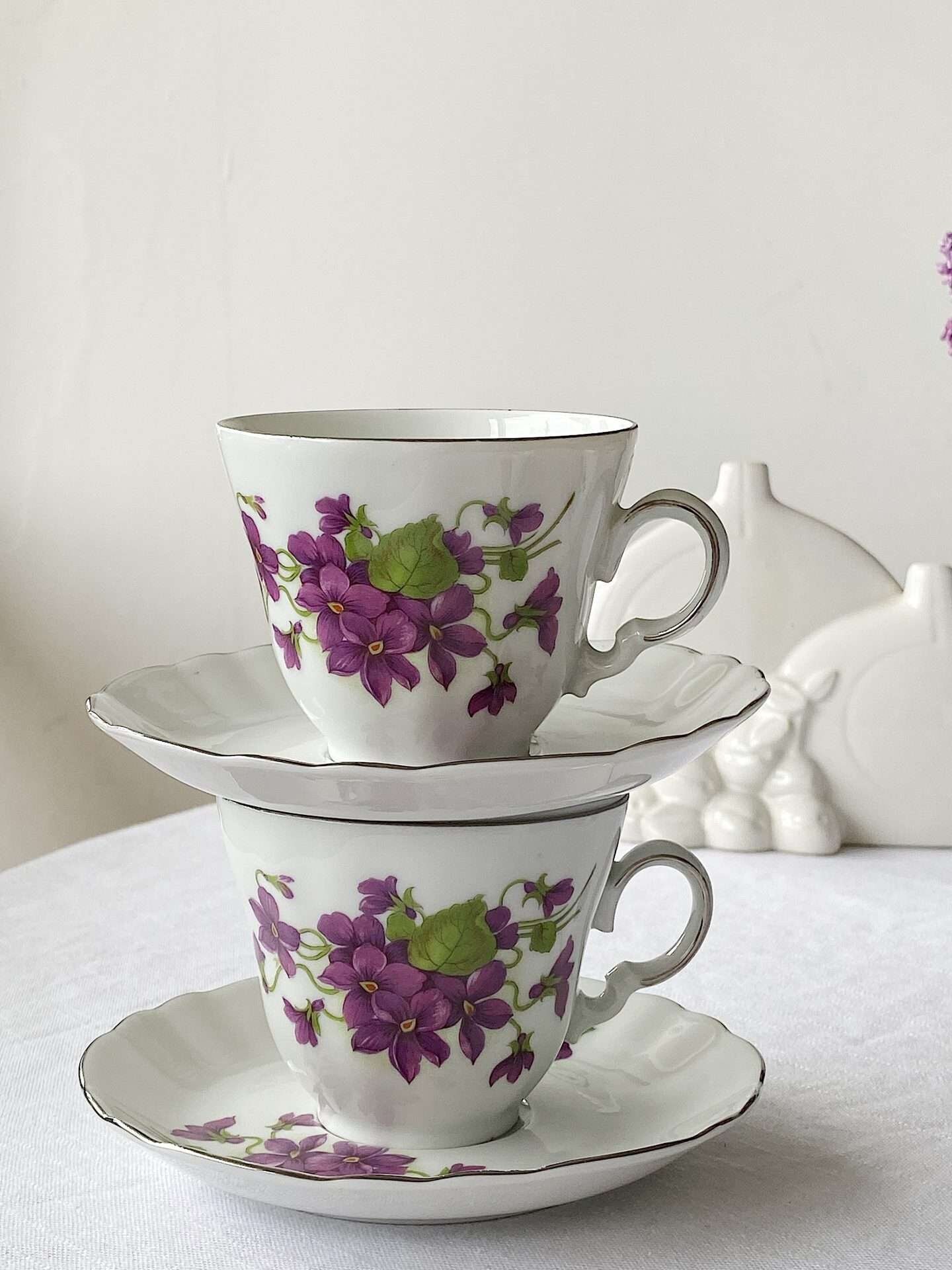 Vintage Mid Century 70s Winterling Bavaria Botanica Duo Coffee Set / 1 ...