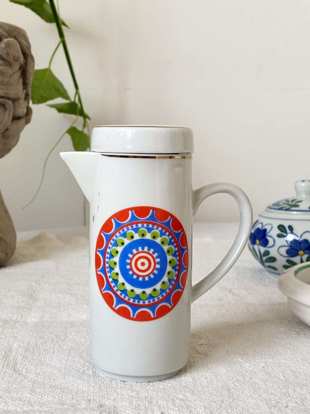 Vintage Mid Century 60s Lidded Porcelain Cream Pitcher - Etsy
