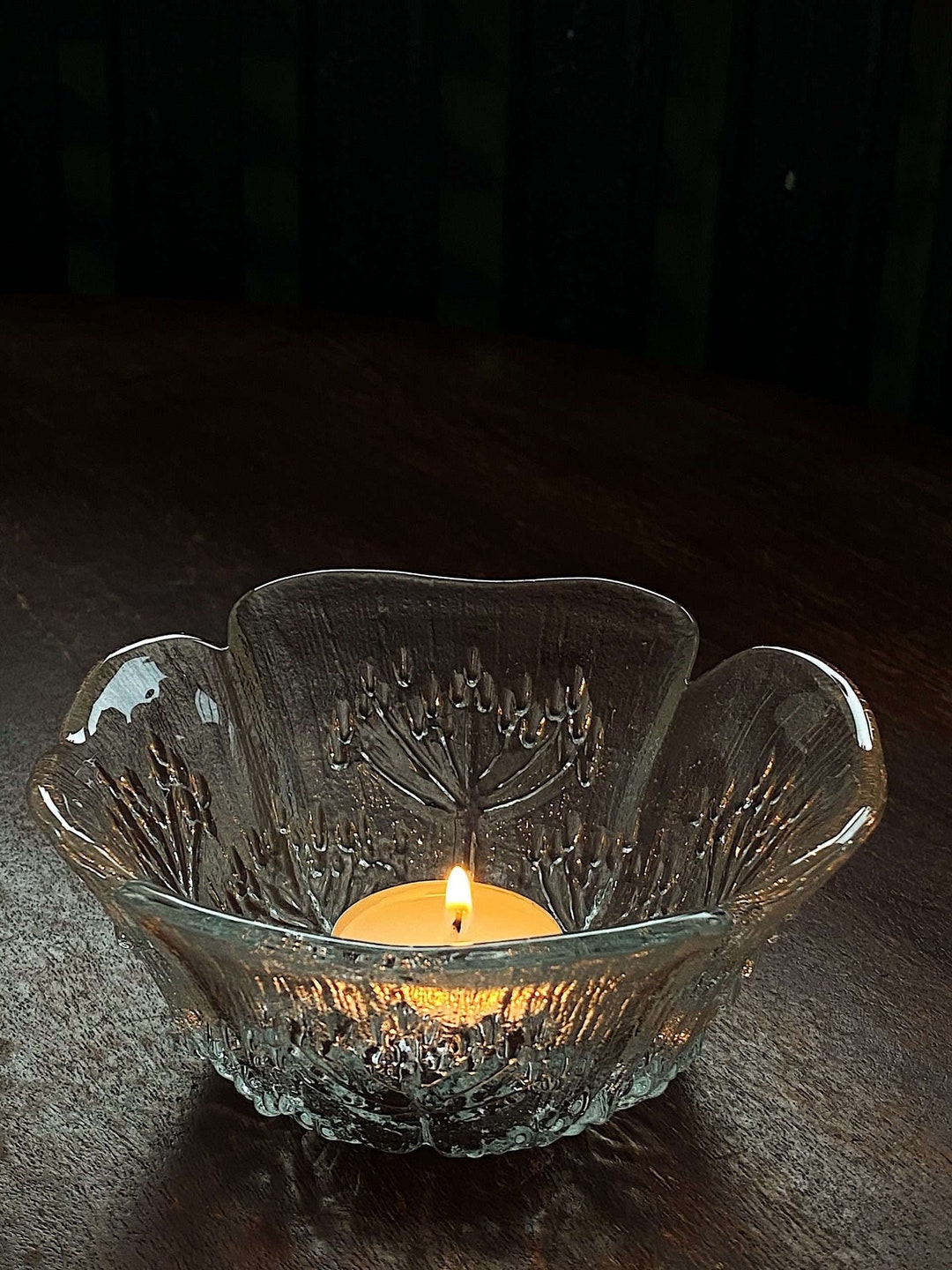 Vintage Crystal Glass Mid Century 70s Mäntsälän Lasisepät COW PARSLEY ...