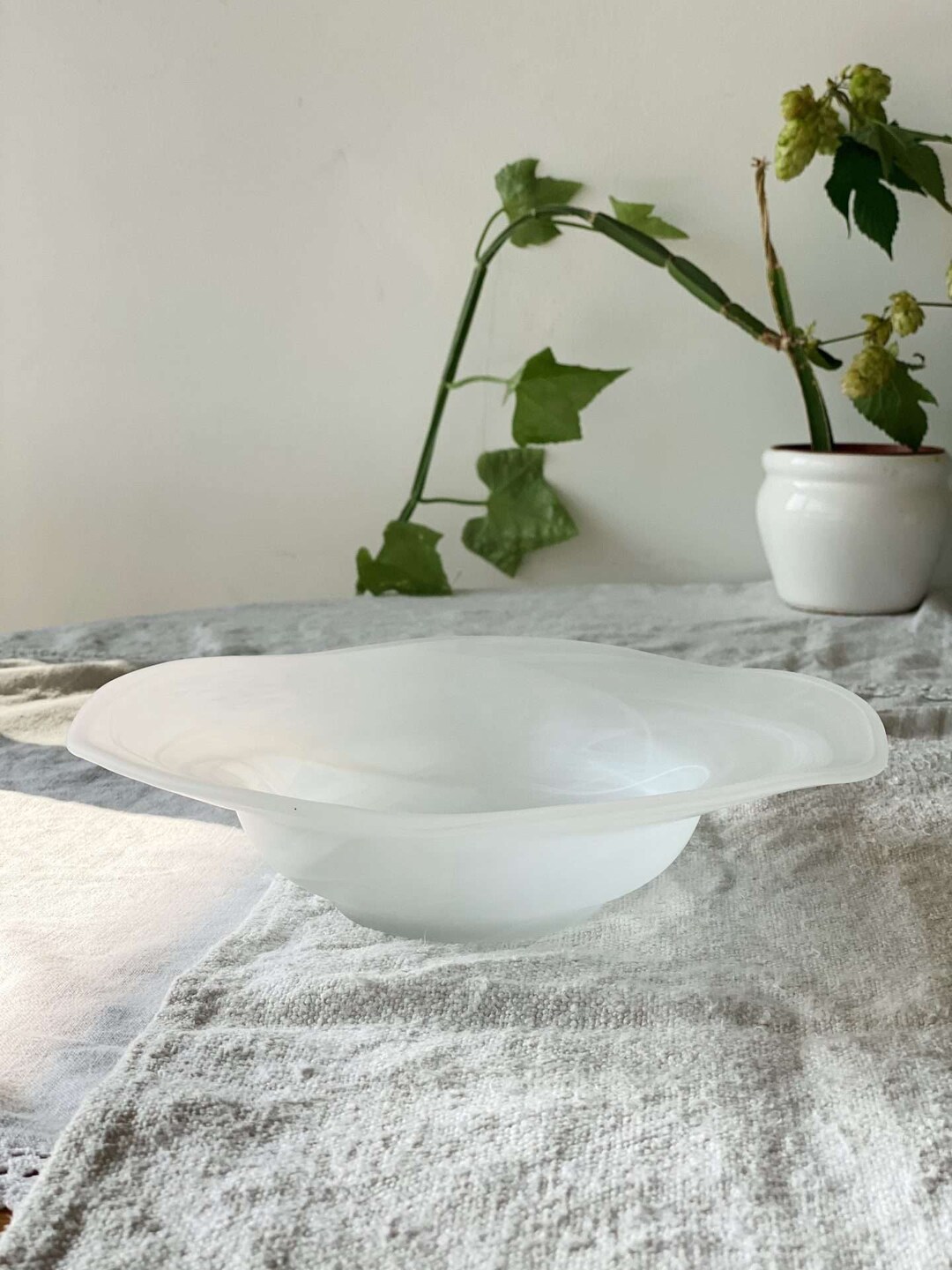 Vintage 80s Art Glass Free Form Serving Bowl Centerpiece - Etsy