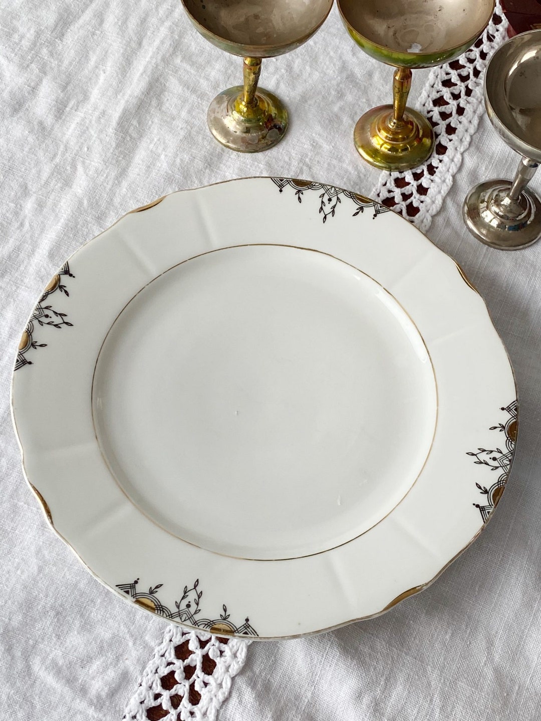 Antique Art Deco 1930s Porcelain Breakfast Plate / 20 Cm - Etsy