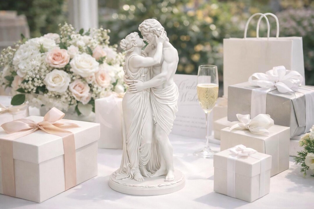 Greek-style Sculpture of a Loving Couple – Symbol of Love and ...