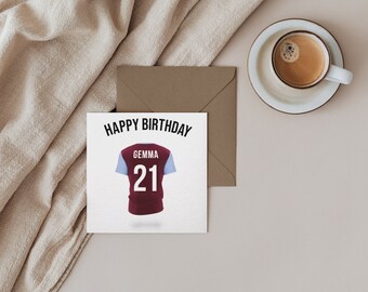 Personalised Handmade Football Birthday Card 16th 18th 21st - Etsy UK