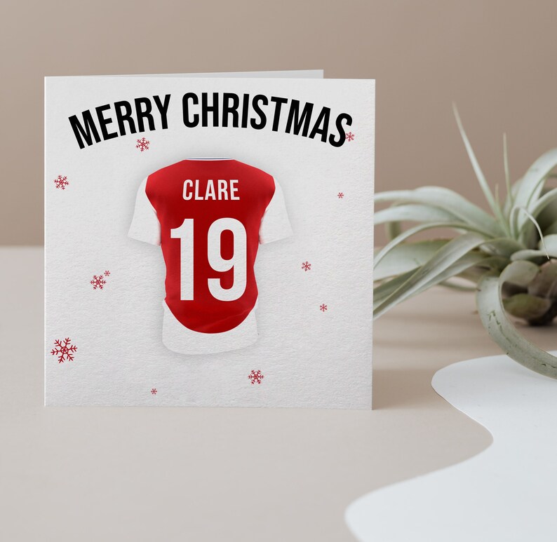 Arsenal Football Shirt Christmas Card --- (multiple Card Sizes ...