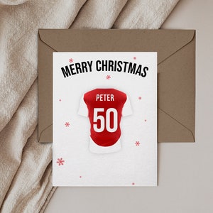 Arsenal Football Shirt Christmas Card --- (multiple Card Sizes ...