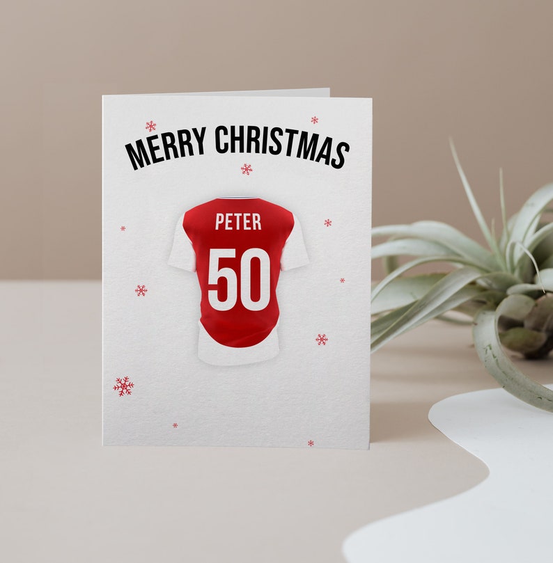 Arsenal Football Shirt Christmas Card --- (multiple Card Sizes ...