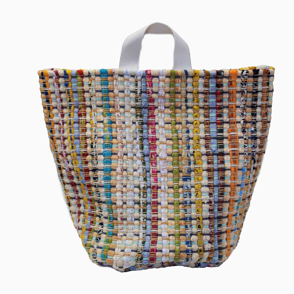 Basket Kourelou Terracotta Ragrug R35x40cm With Handles - Etsy