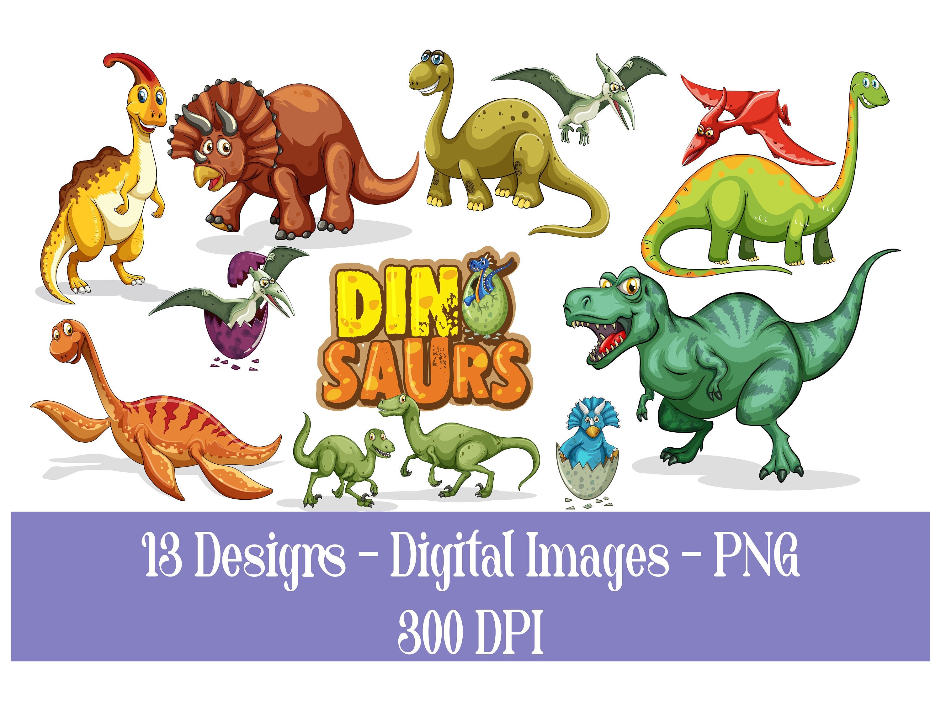 Dinosaurs Clipart PNG - Dinosaur Species Download - Instant Download ...