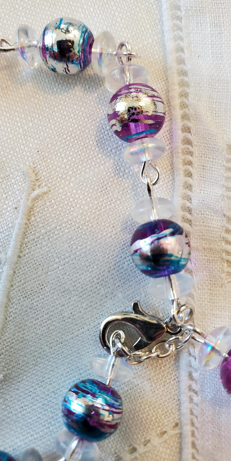 Purple Rosary Bracelet Catholic Gift for Girl Prayer Jewelry Religious ...