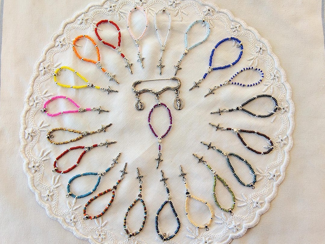 Miniature Rosary Pin Catholic Jewelry Accessory Gift Confirmation ...