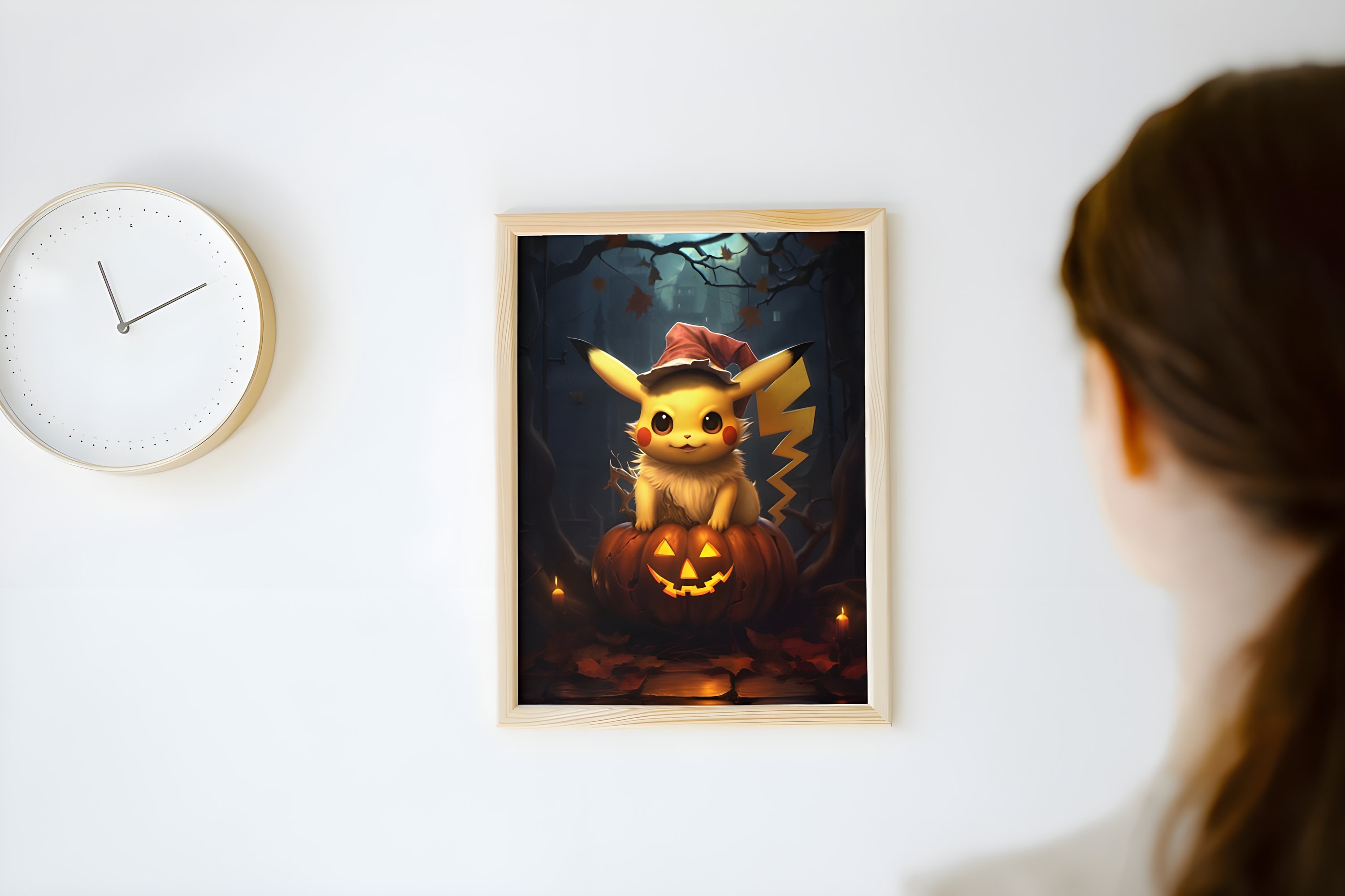 Spooky Pikachu Halloween Printable Wall Art - Etsy