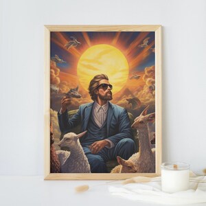 The Creation of Adam With Sunglasses Animals - Printable Wall Art ...