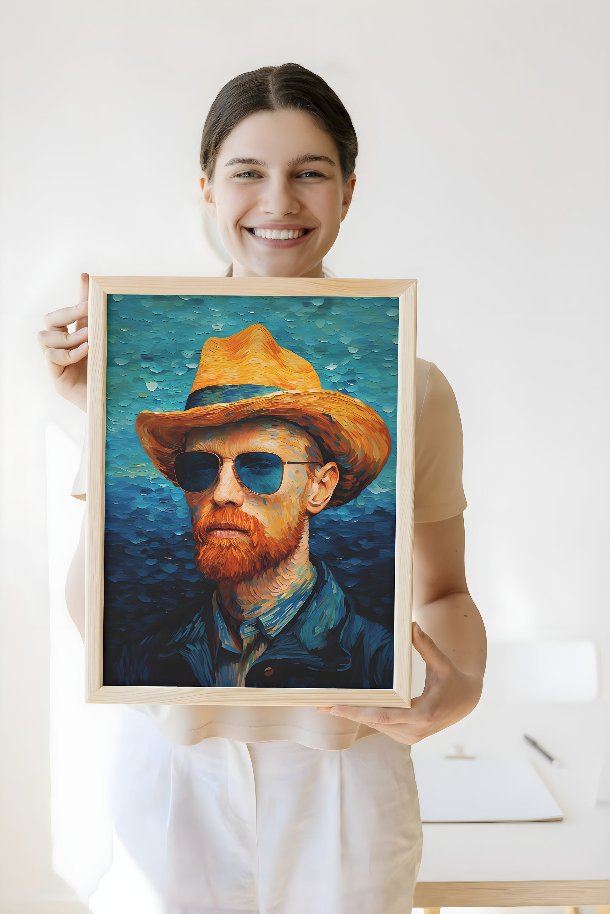 Van Gogh Self Portrait Reimagined Printable Wall Art - Etsy