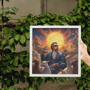 The Creation of Adam With Sunglasses Animals - Printable Wall Art ...
