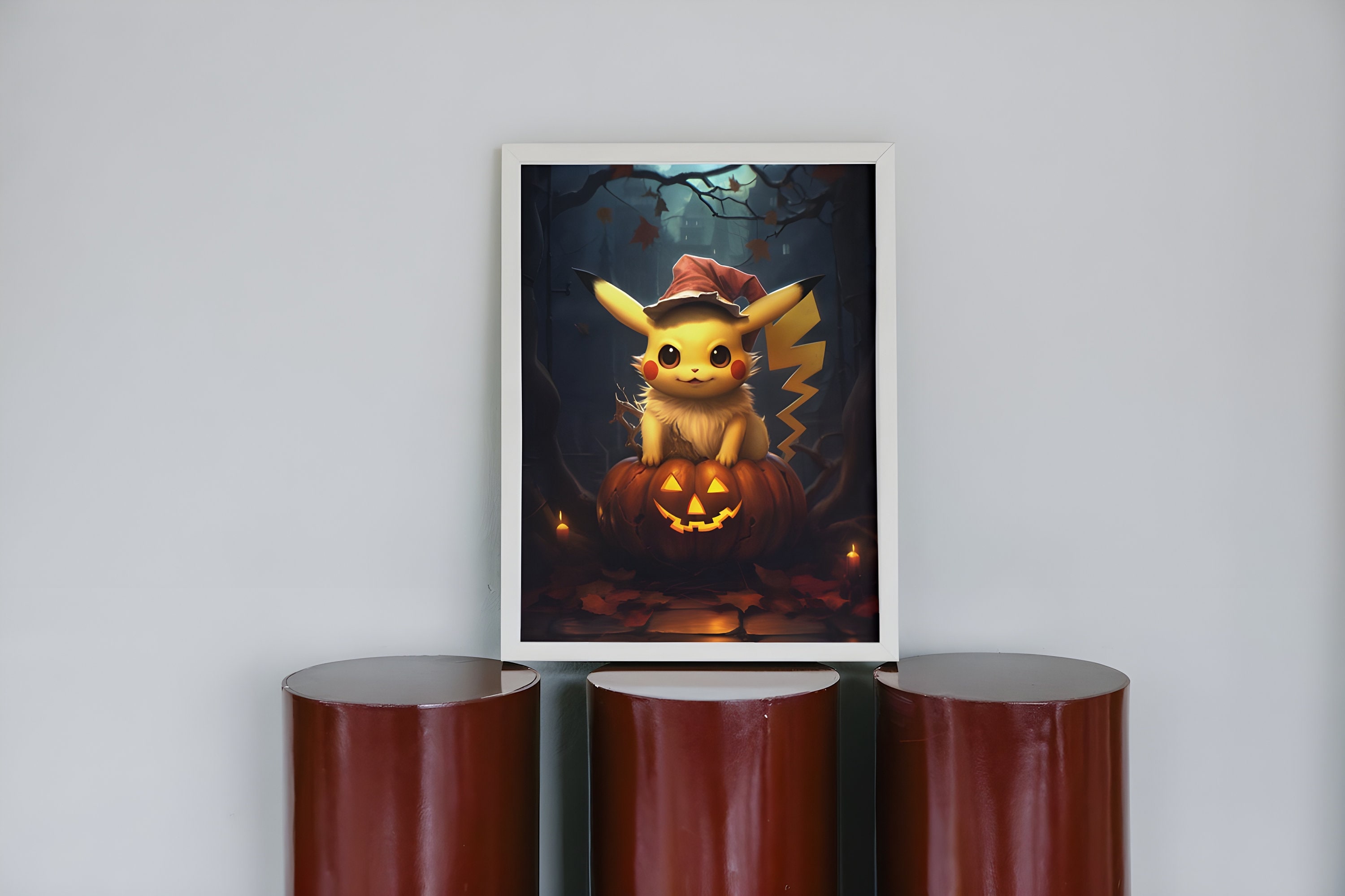 Spooky Pikachu Halloween Printable Wall Art - Etsy
