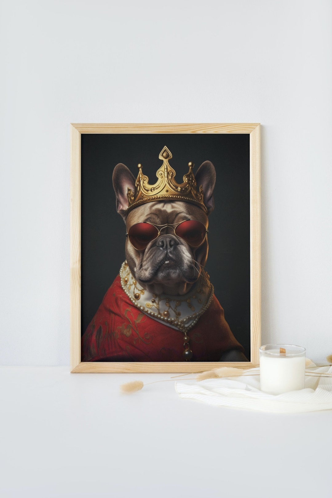 Majestic Reign Dog King Printable Wall Art, Digital Product, Printable ...