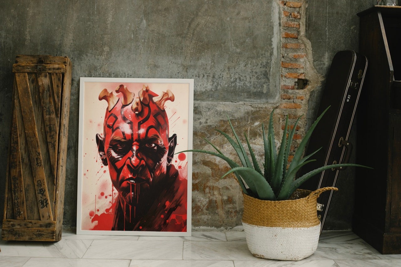 Star Wars Darth Maul Fan Art, Printable Wall Art, Digital Product ...